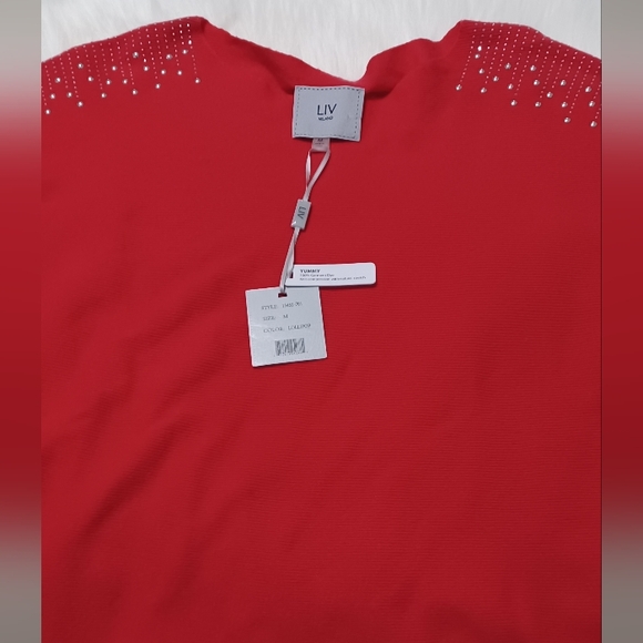 Milano | Sweaters | Liv Milano Rhinestone Sweater Women Sof Red Color ...